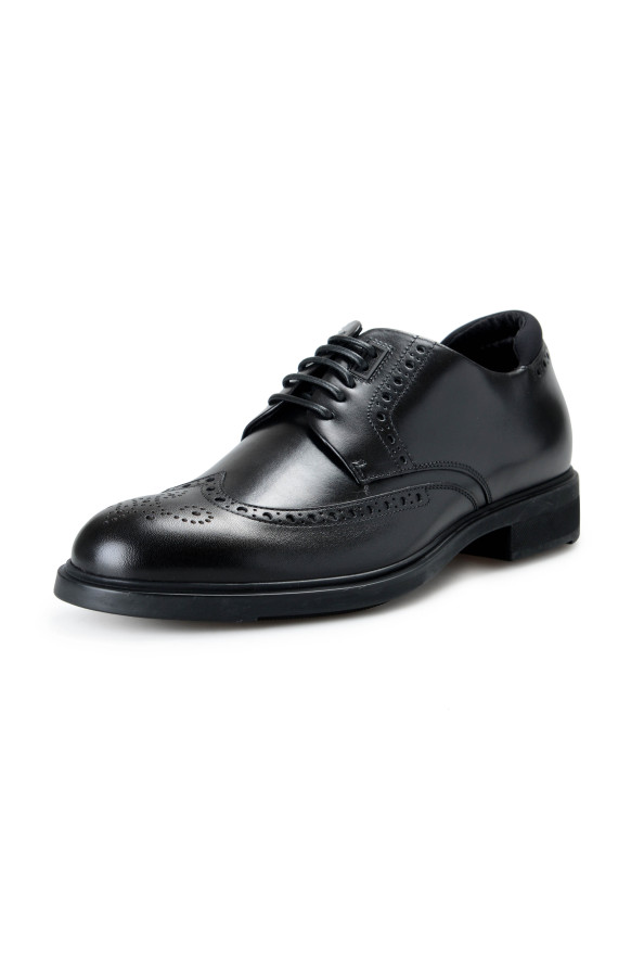 Hugo Boss Men's "Firstclass_Derb_GSU" Black Leather Derby Shoes