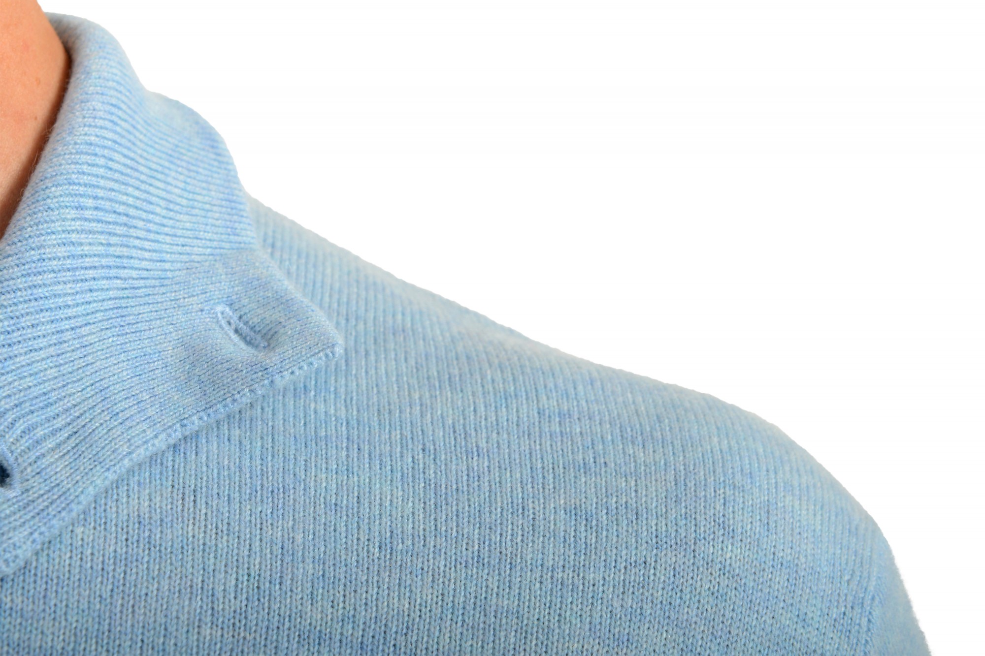 Malo Optimum Men's Ice Blue Wool Cashmere Cardigan Sweater