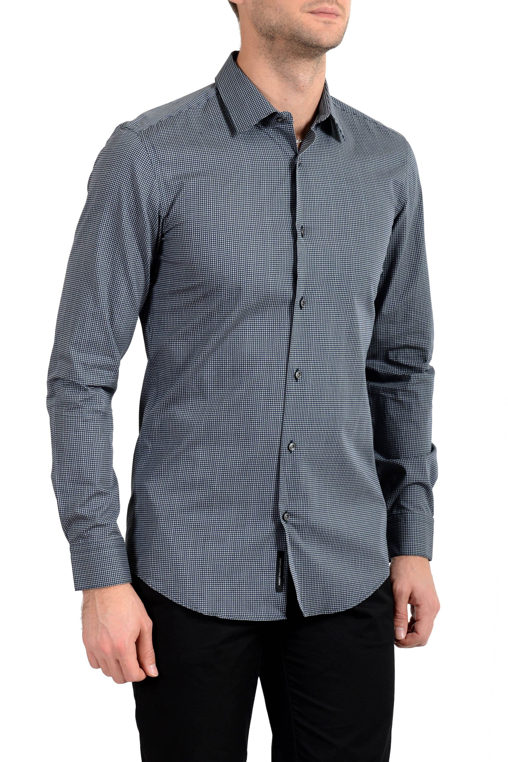 Hugo Boss Men's "Isko" Slim Fit Geometric Print Dress Shirt